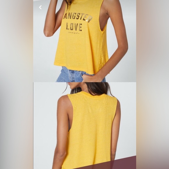 Tops | Yellow Spiritual Gangster Yellow Muscle Tank | Poshmark
